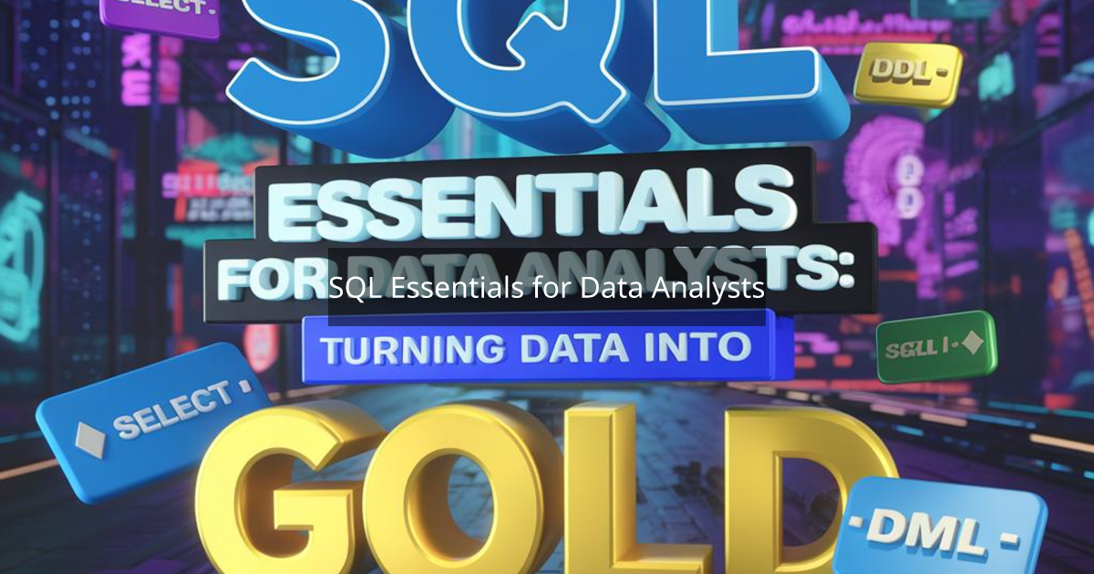 SQL Essentials for Data Analysts SQL Essentials for Data Analysts