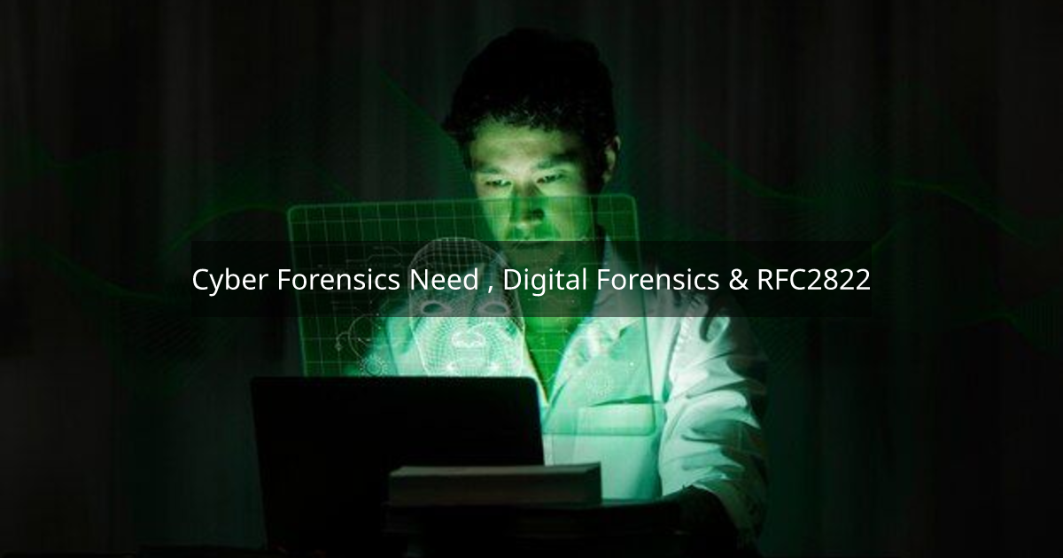 Cyber Forensics Need , Digital Forensics & RFC2822