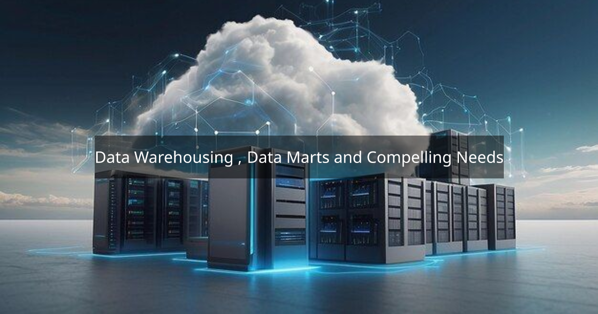 Data Warehousing , Data Marts and Compelling Needs