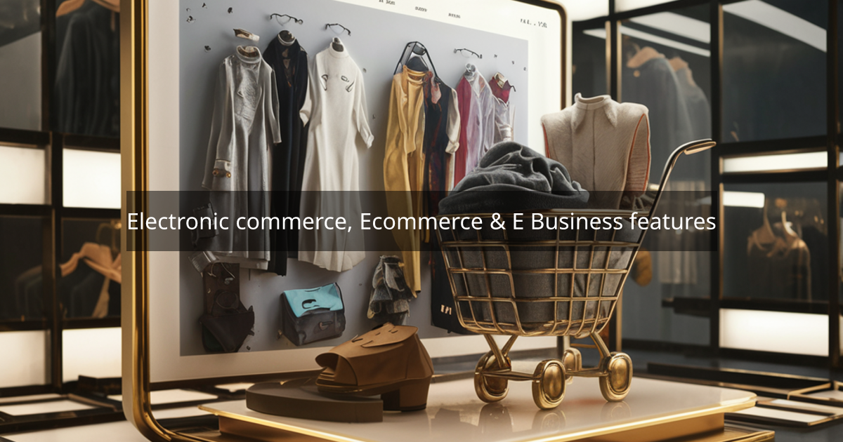 Electronic commerce, Ecommerce & E Business features