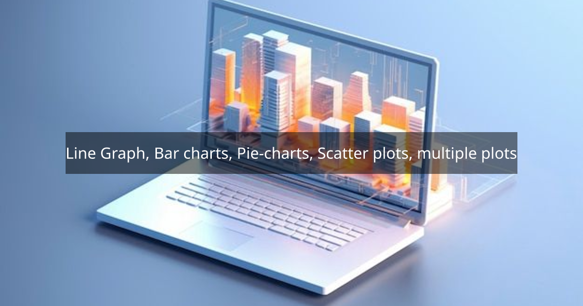 Line Graph, Bar charts, Pie-charts, Scatter plots, multiple plots Line Graph, Bar charts, Pie-charts, Scatter plots, multiple plots
