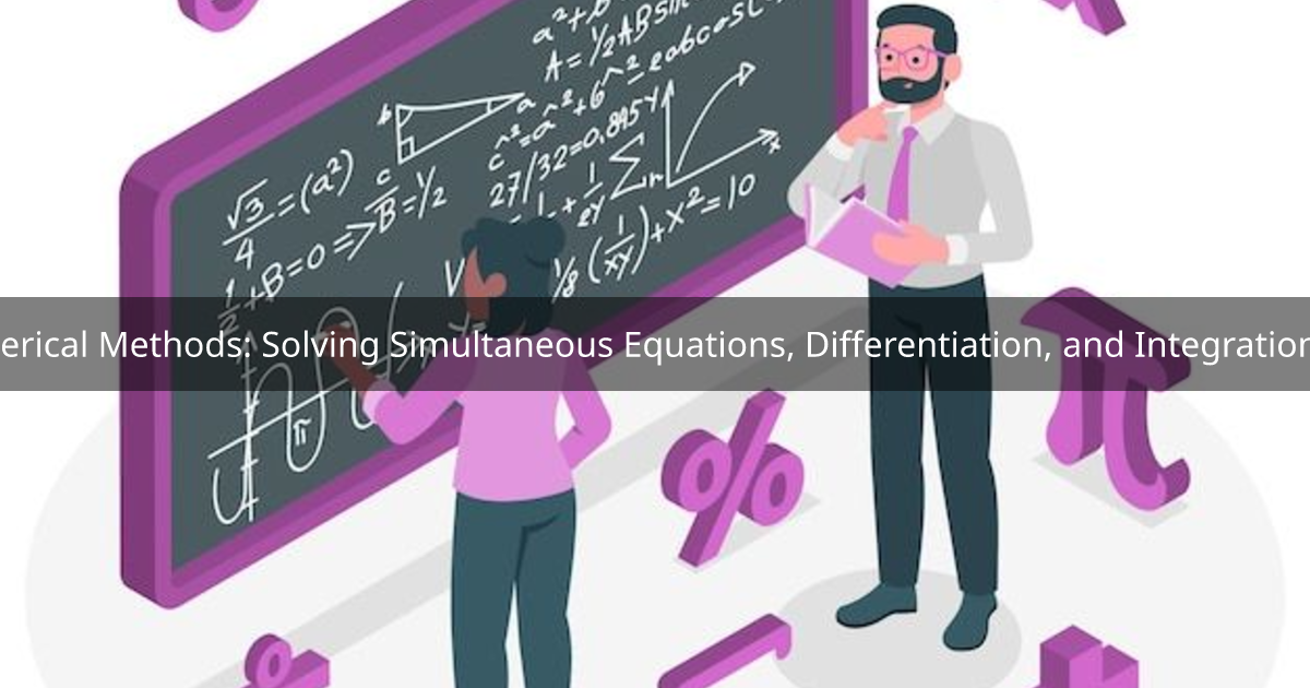 Mastering Numerical Methods: Solving Simultaneous Equations ... Mastering Numerical Methods: Solving Simultaneous Equations ...
