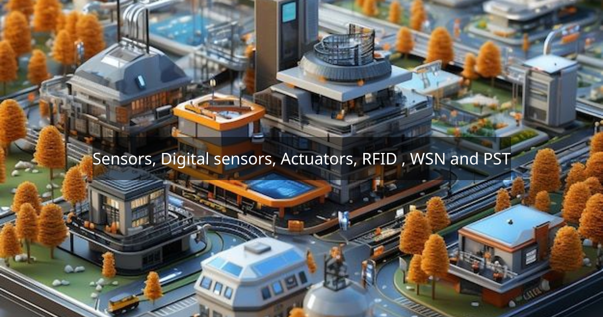 Sensors, Digital sensors, Actuators, RFID , WSN and PST